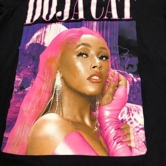 Tops | Doja Cat Tour Merch Black Short Sleeve Tshirt Top | Poshmark